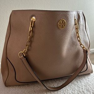 Tory Burch | Bags | Gently Used Tory Burch Gold Chain Leather Handbag A ...